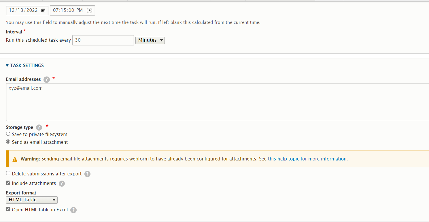 Webform Schedular Task not sending emails [#3326997] | Drupal.org
